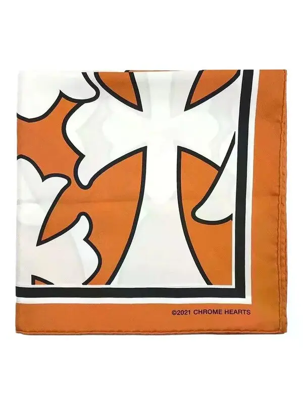 Chrome Hearts Cross-logo Silk Scarf