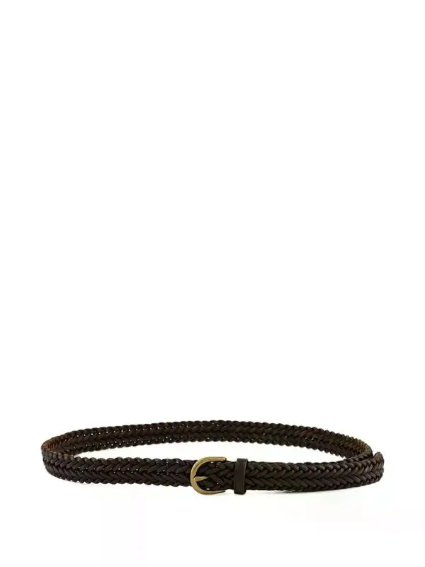 Dragon Diffusion Braided Leather Belt - Brown
