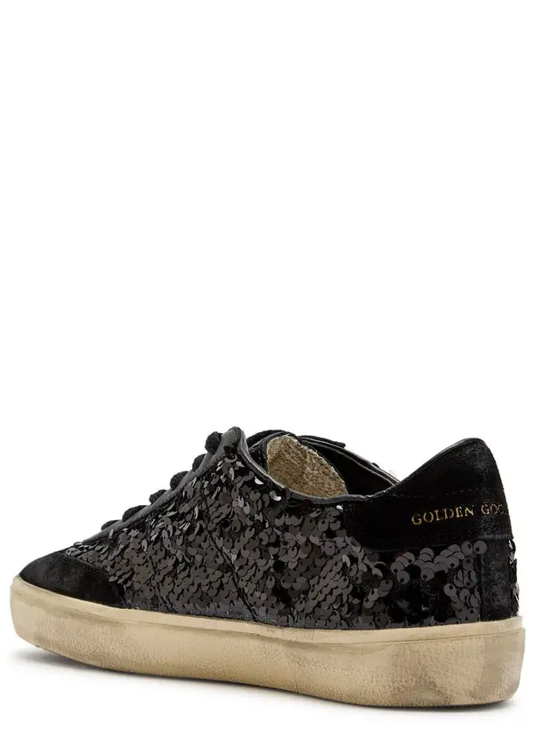 GOLDEN GOOSE Soul Star Sequin-embellished Leather Sneakers