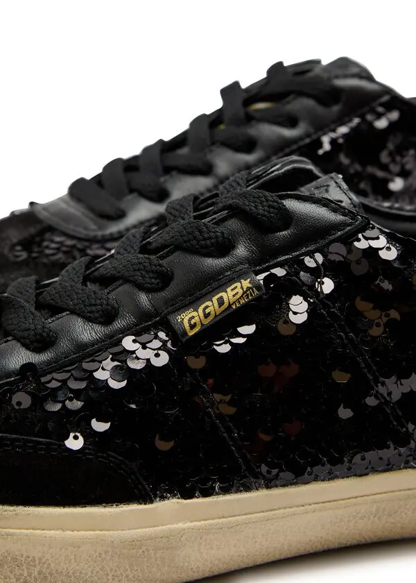 GOLDEN GOOSE Soul Star Sequin-embellished Leather Sneakers