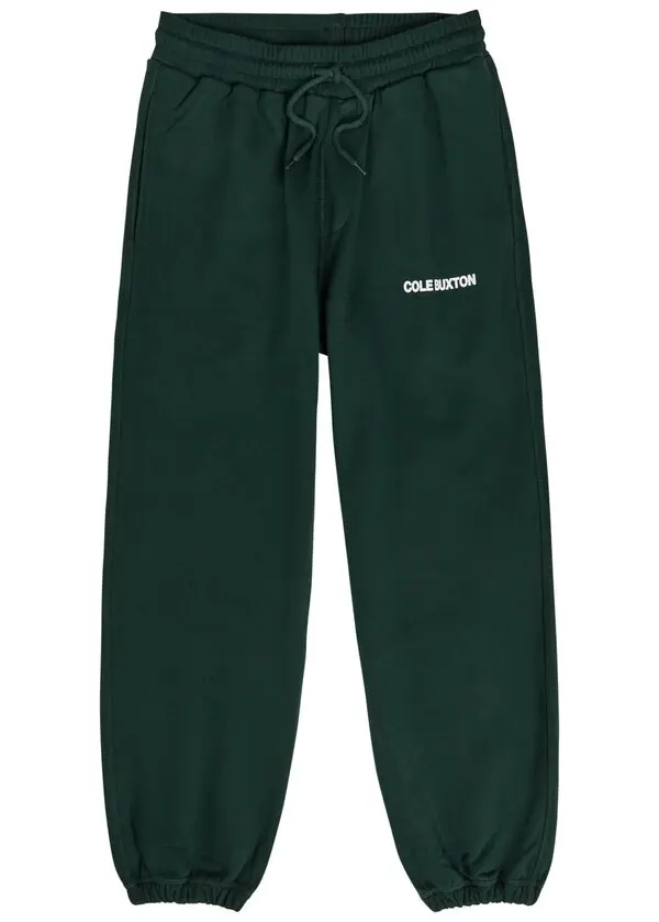 COLE BUXTON Logo-print Cotton Sweatpants - Green