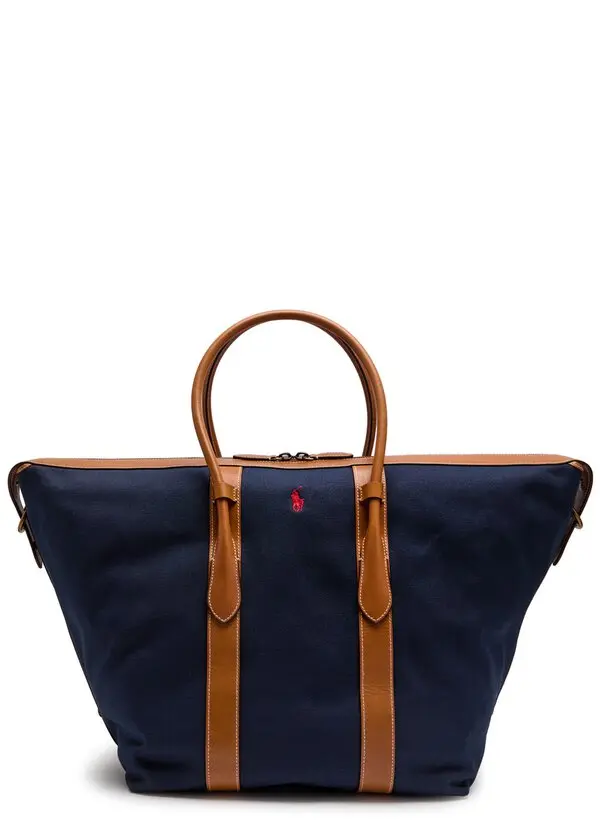 Polo Ralph Lauren Logo-embroidered Canvas Tote Bag - Navy