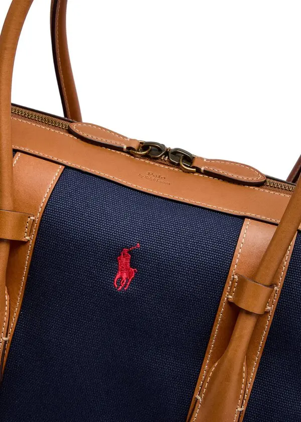 Polo Ralph Lauren Logo-embroidered Canvas Tote Bag - Navy