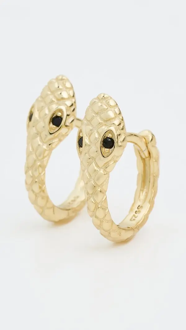 Shashi Serpent Huggie Earrings