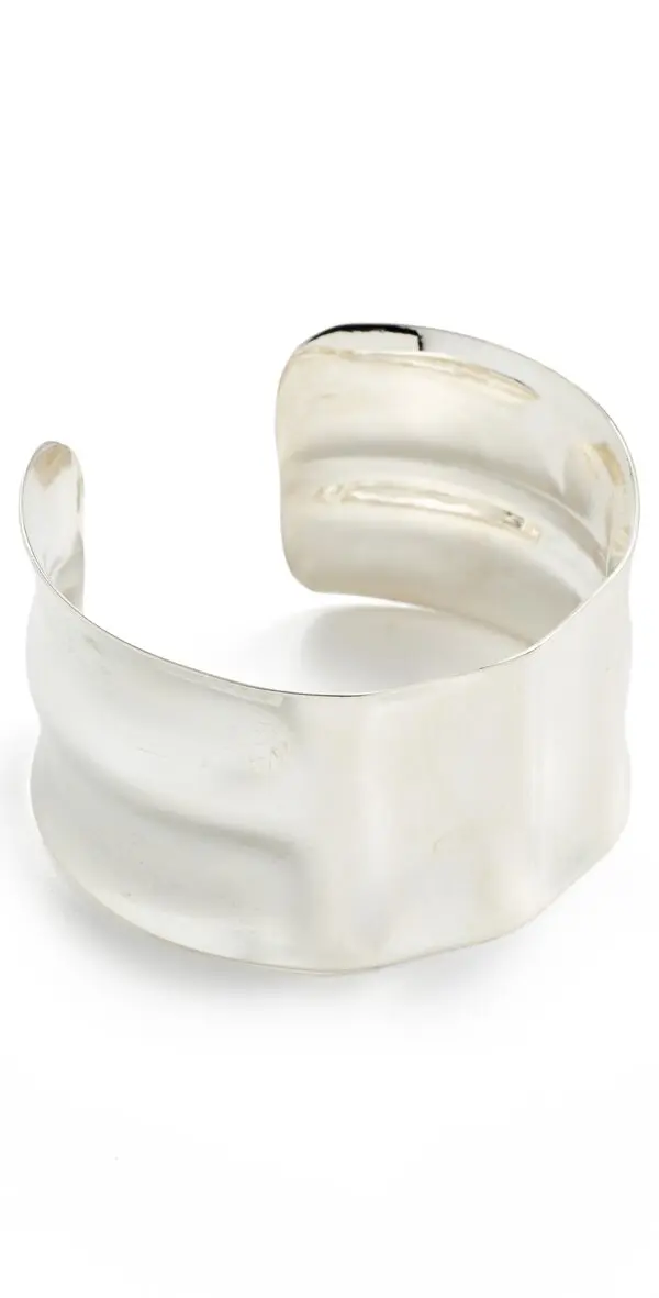 MAYAMAR Hammered Cuff Bracelet - Silver