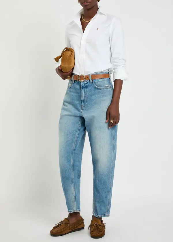 Polo Ralph Lauren High-rise Barrel-leg Jeans - Blue