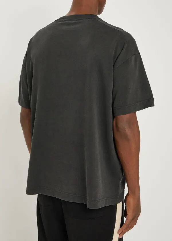 COLE BUXTON Logo-print Cotton T-shirt - Black