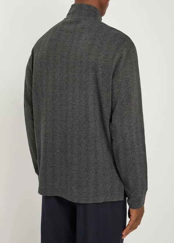Polo Ralph Lauren Herringbone Cotton Sweatshirt - Black