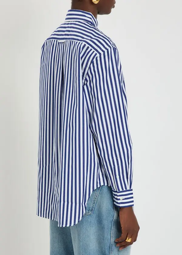 Polo Ralph Lauren Striped Cotton-poplin Shirt - Blue