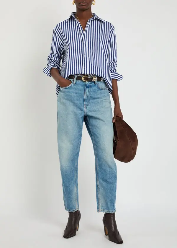 Polo Ralph Lauren Striped Cotton-poplin Shirt - Blue