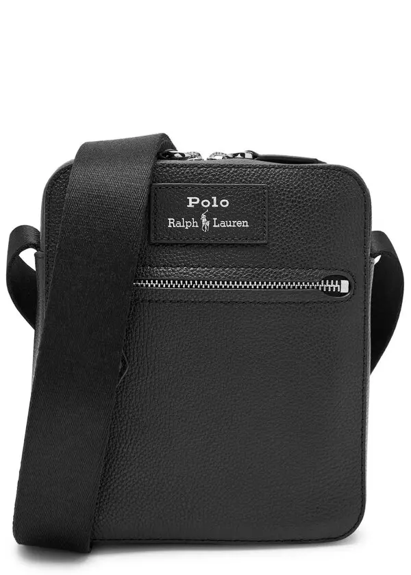 Polo Ralph Lauren Logo Pebbled Leather Cross-body Bag