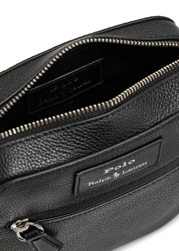Polo Ralph Lauren Logo Pebbled Leather Cross-body Bag