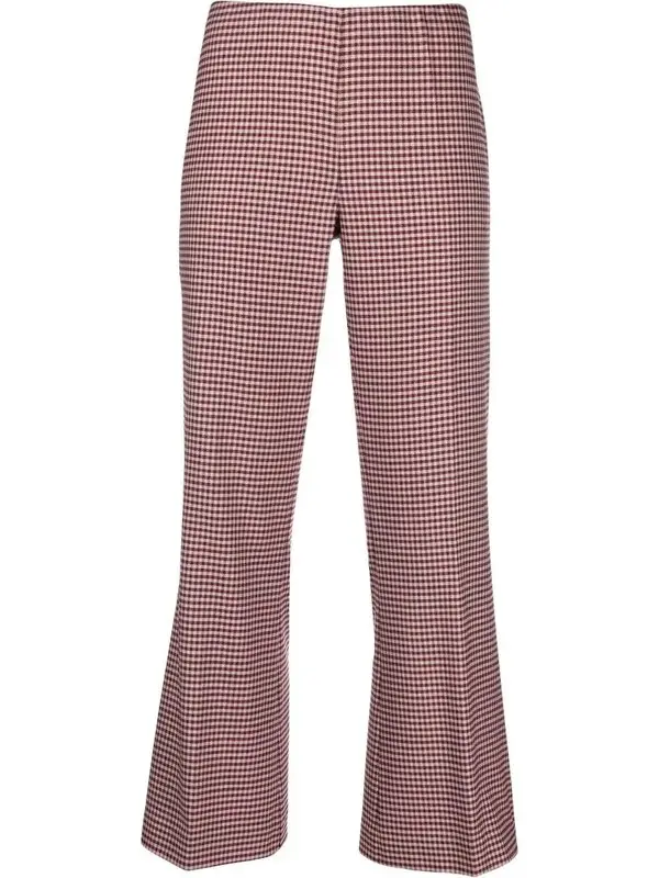 PAROSH Houndstooth Flared Trousers
