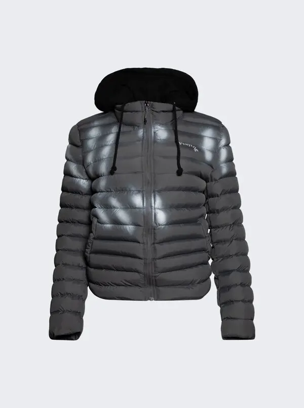PRAYING Puffer Hoodie Jacket - Grey
