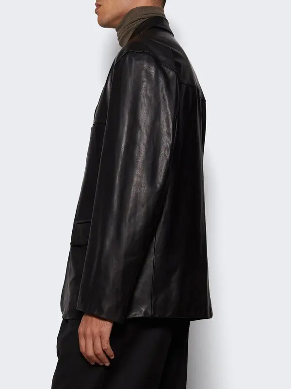 LEMAIRE Leather Single-breasted Jacket