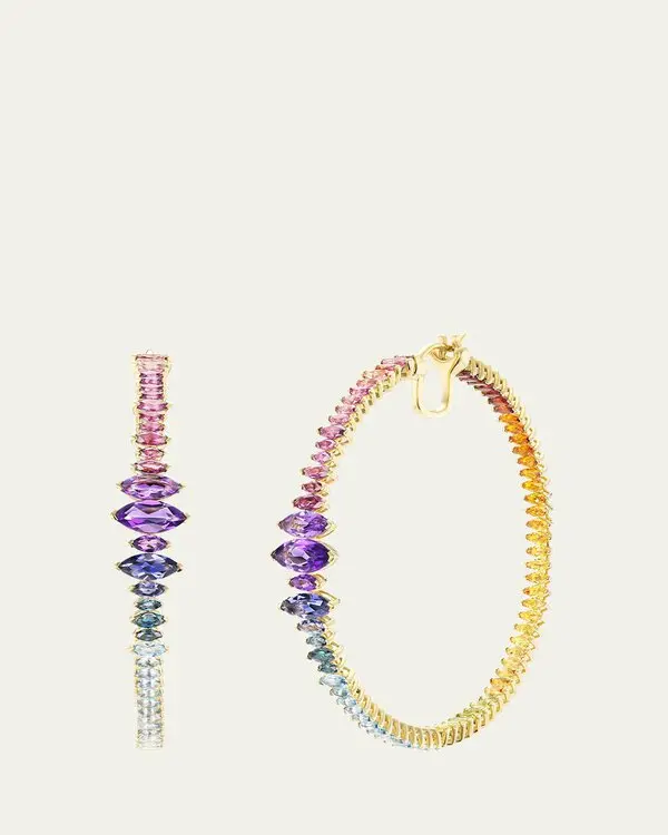 EMILY P. WHEELER Arashi Hoop Earrings With Gemstones - Open Misce