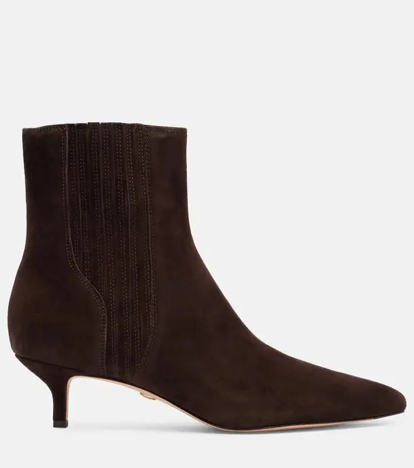 Veronica Beard Lisa Suede Ankle Boots - Brown