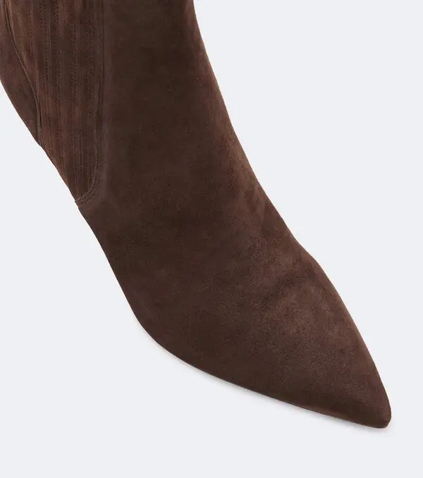 Veronica Beard Lisa Suede Ankle Boots - Brown
