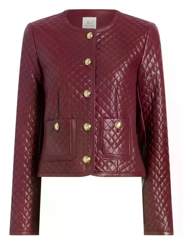 Cinq À Sept Quilted Button Jacket