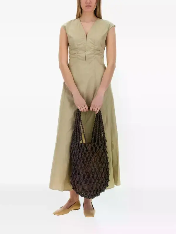 ALYSI V-neck Maxi Dress - Neutrals