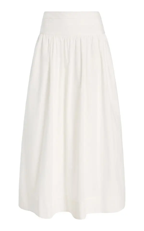 Posse Rue Cotton Maxi Skirt - Ivory