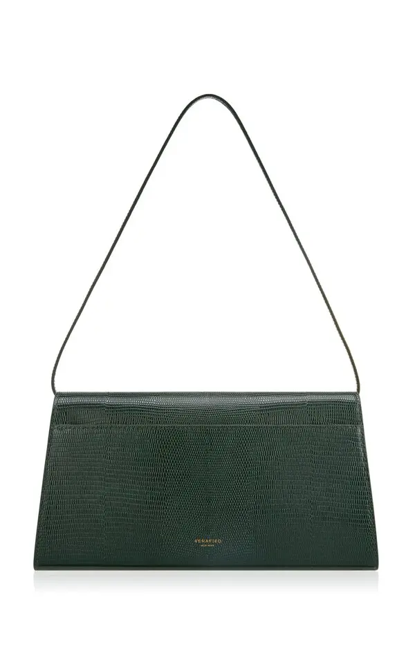 VERAFIED Lizard-effect Leather Shoulder Bag