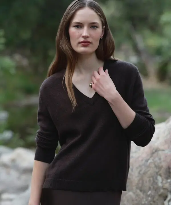 Jenni Kayne Flynn Cashmere Sweater - Brown