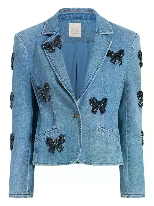 Cinq À Sept Le Petit Khloe Bow-detail Blazer - Blue