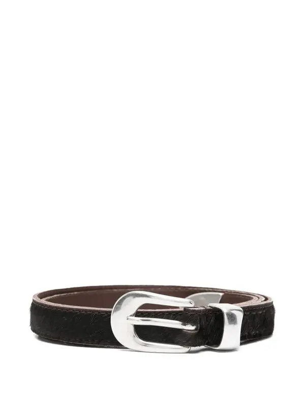 Our Legacy 2 Cm Belt - Chocolate Hair On Hide