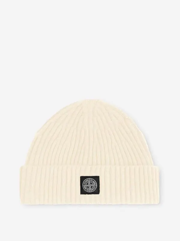 Stone Island Wool Knit Beanie - Beige