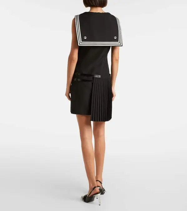 Coperni Belted Pleated Mini Dress
