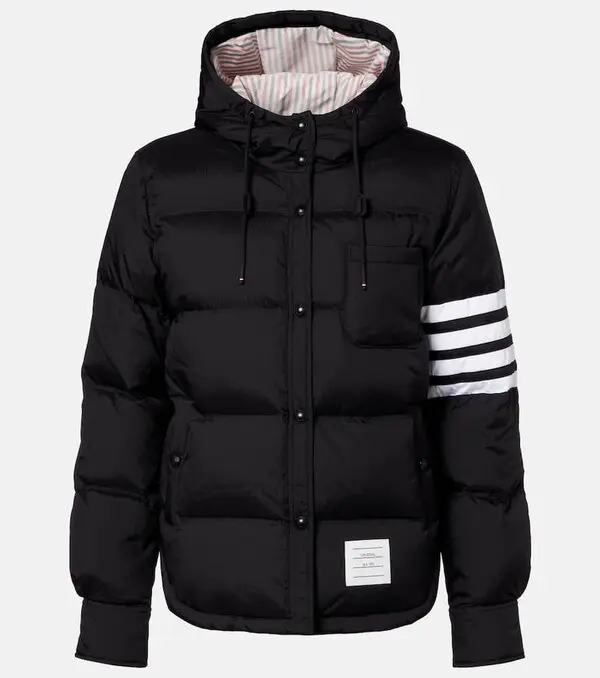Thom Browne 4-bar Hooded Quilted Down Jacket