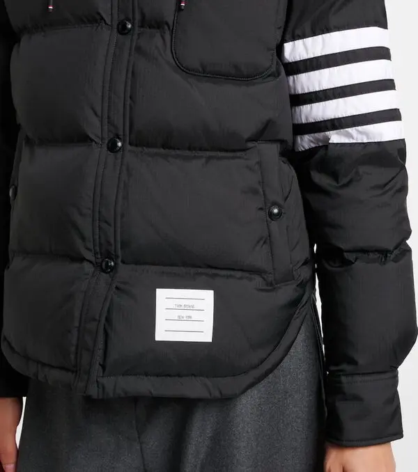 Thom Browne 4-bar Hooded Quilted Down Jacket