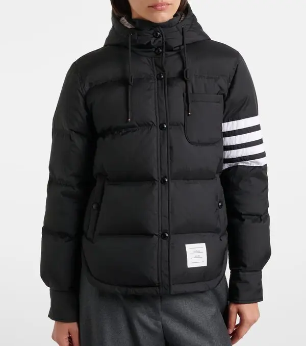 Thom Browne 4-bar Hooded Quilted Down Jacket