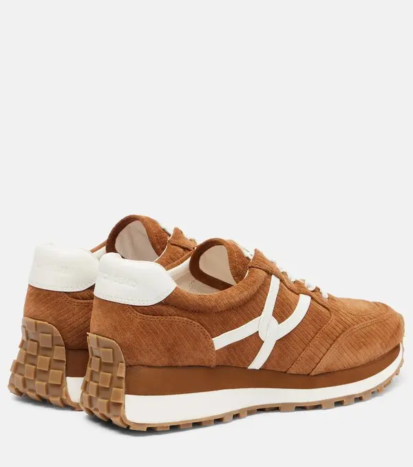 Veronica Beard Valentina Corduroy Suede Sneakers