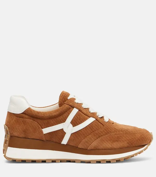 Veronica Beard Valentina Corduroy Suede Sneakers