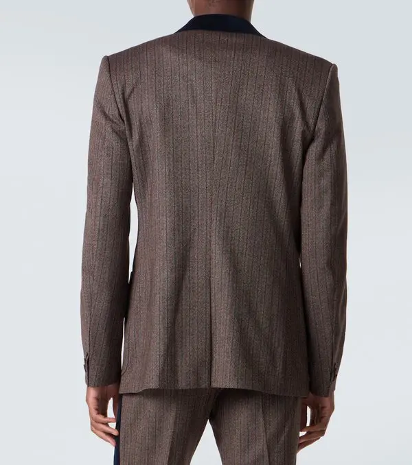WALES BONNER Alto Pinstripe Wool-blend Blazer