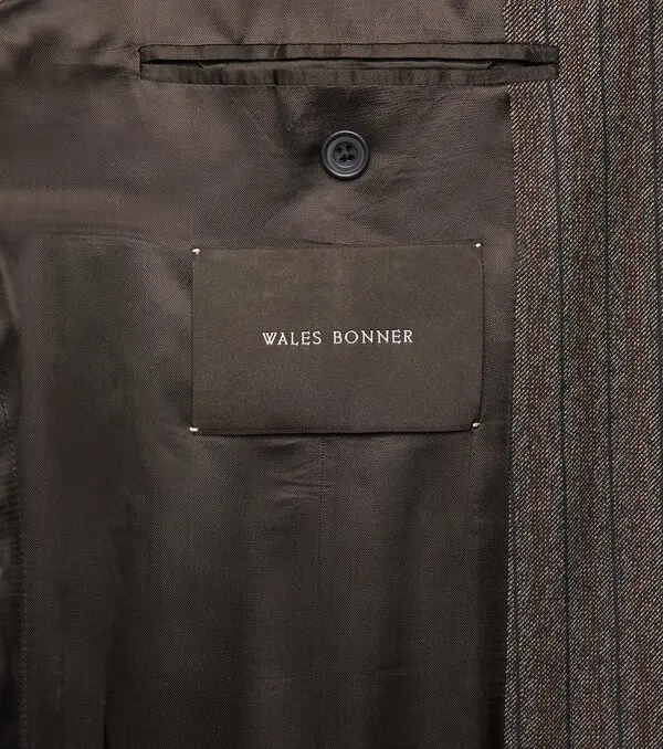 WALES BONNER Alto Pinstripe Wool-blend Blazer