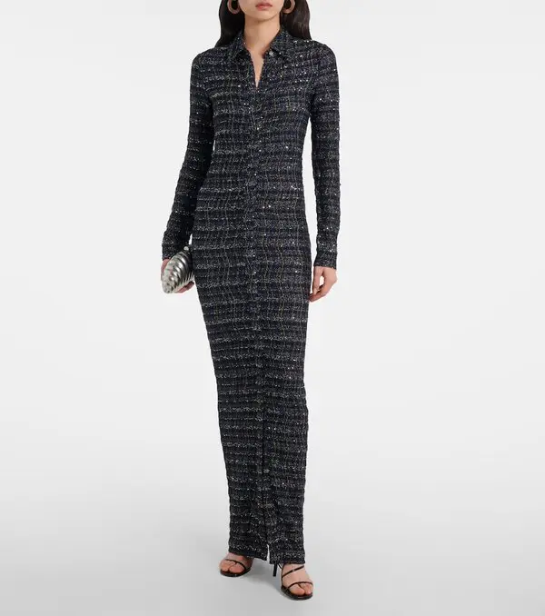 Missoni Checked Lamé Shirt Dress