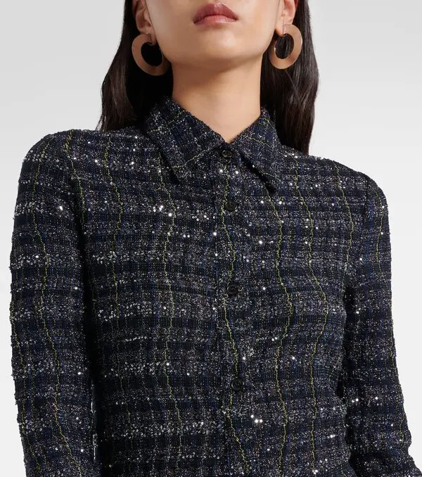 Missoni Checked Lamé Shirt Dress