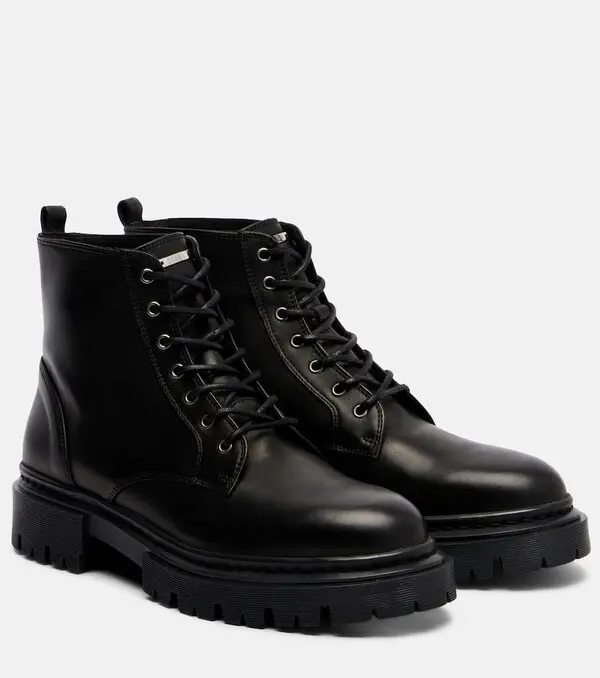 Staud Henry Leather Combat Boots