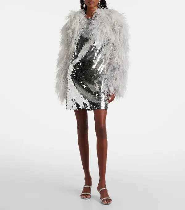 Dolce & Gabbana 60 Crystal-embellished Satin Mules