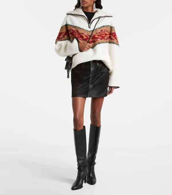 MARANT ETOILE Marner Fleece Zip-up Sweater