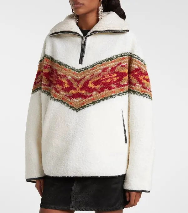 MARANT ETOILE Marner Fleece Zip-up Sweater
