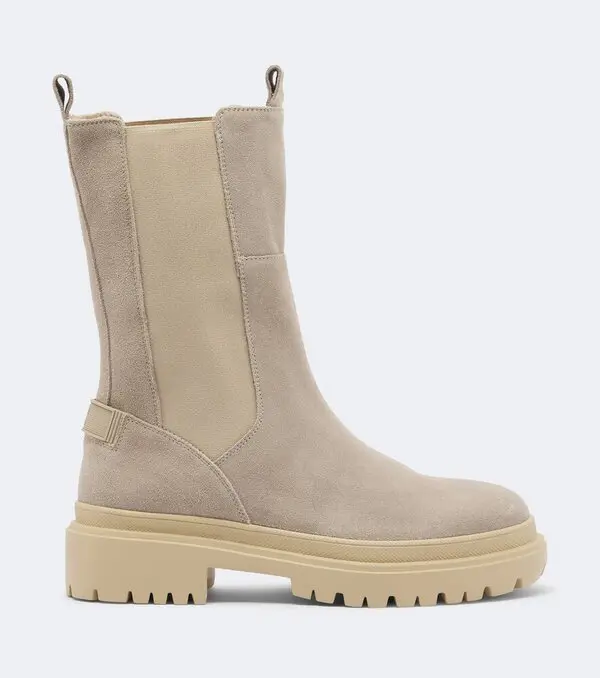 Bogner Suede Chelsea Boots - Beige