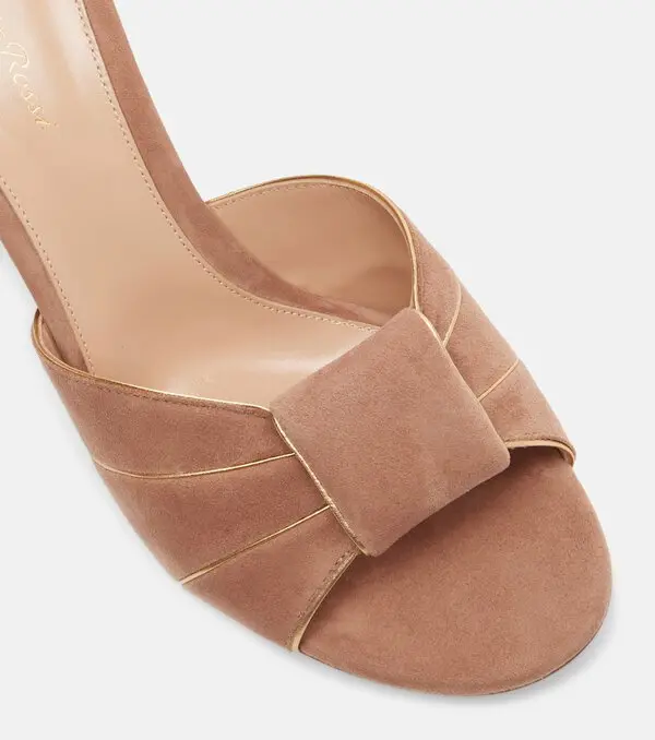 GIANVITO ROSSI Suede Mules - Pink