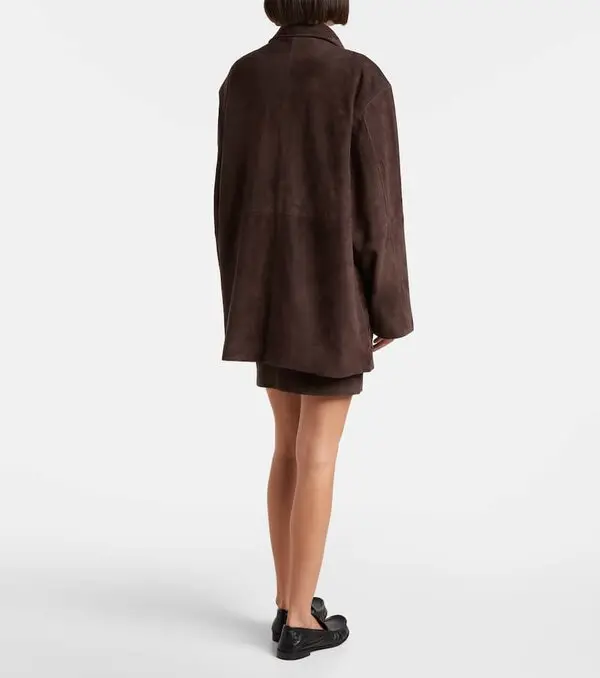 ROTATE BY BIRGER CHRISTENSEN Oversized Suede Jacket