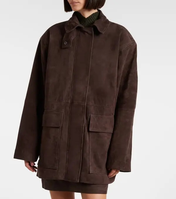 ROTATE BY BIRGER CHRISTENSEN Oversized Suede Jacket