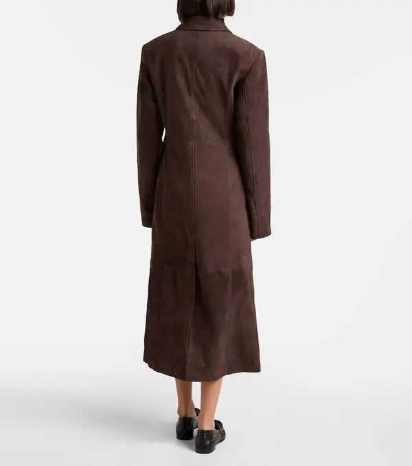 ROTATE BY BIRGER CHRISTENSEN Double-breasted Suede Coat