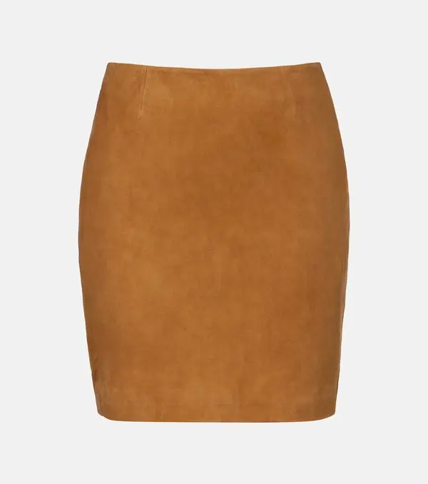 Remain Birger Christensen Suede Miniskirt - Beige